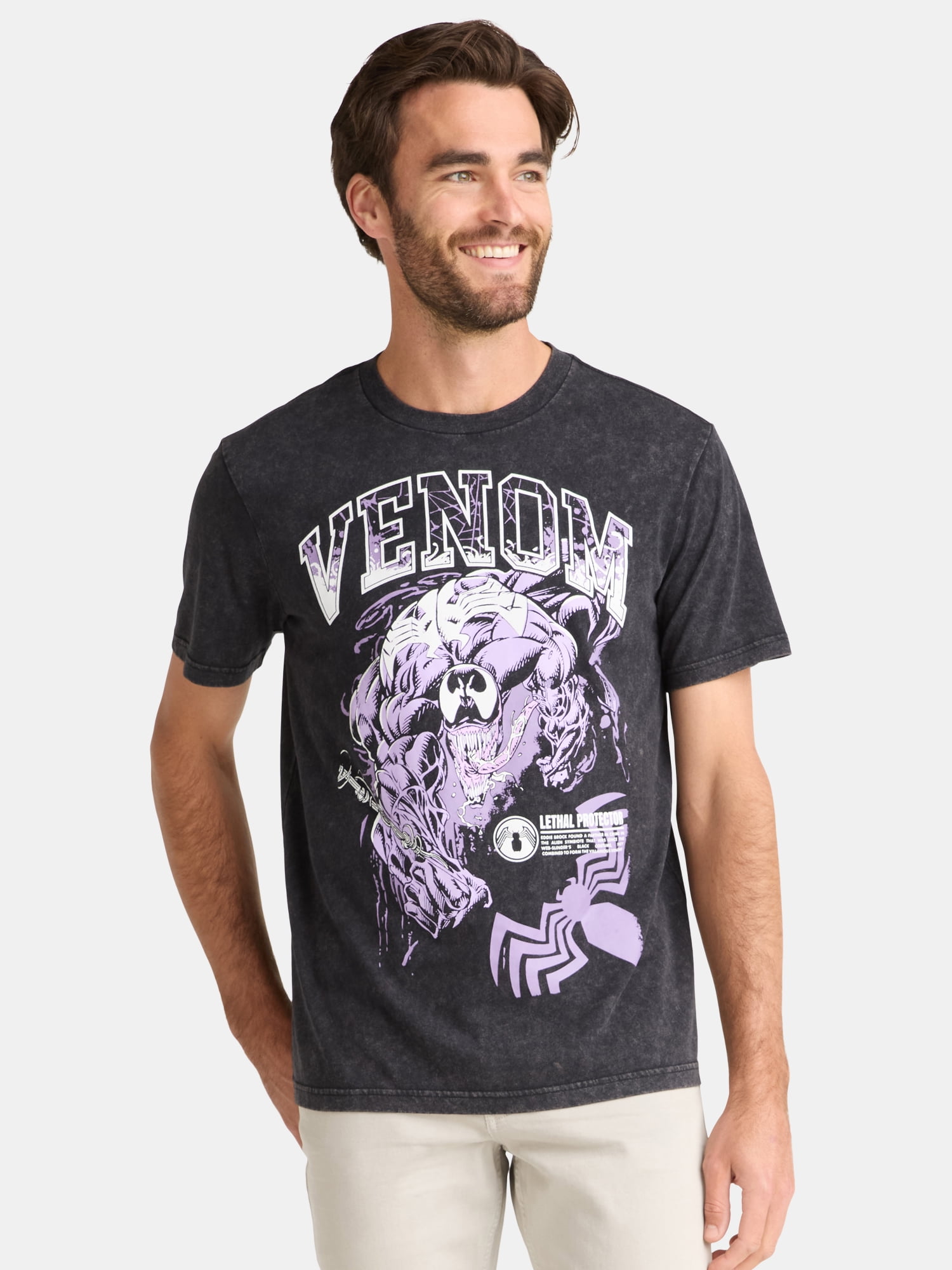 Venom Men's and Big Men's Splat Big Graphic Tee with Short Sleeves ...