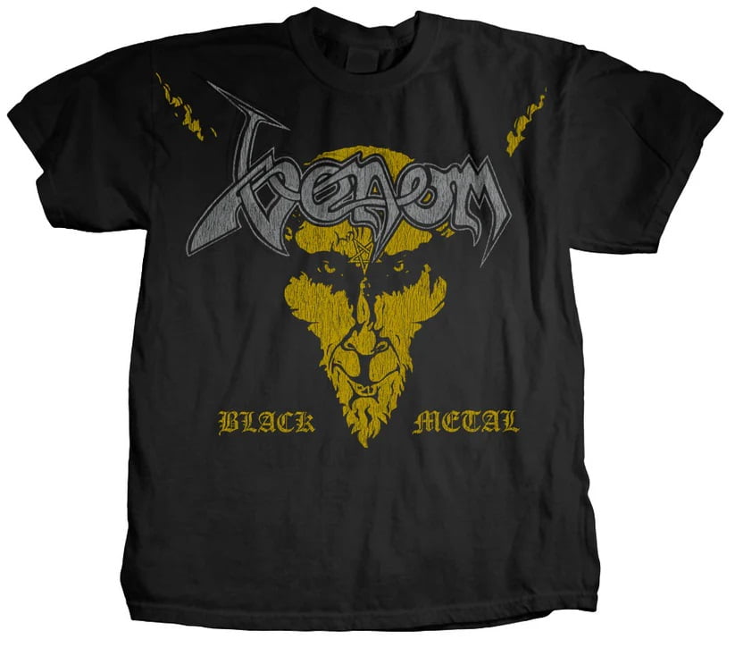 Venom Men's Black Metal Logo T-Shirt Black Medium | Officially Licensed ...