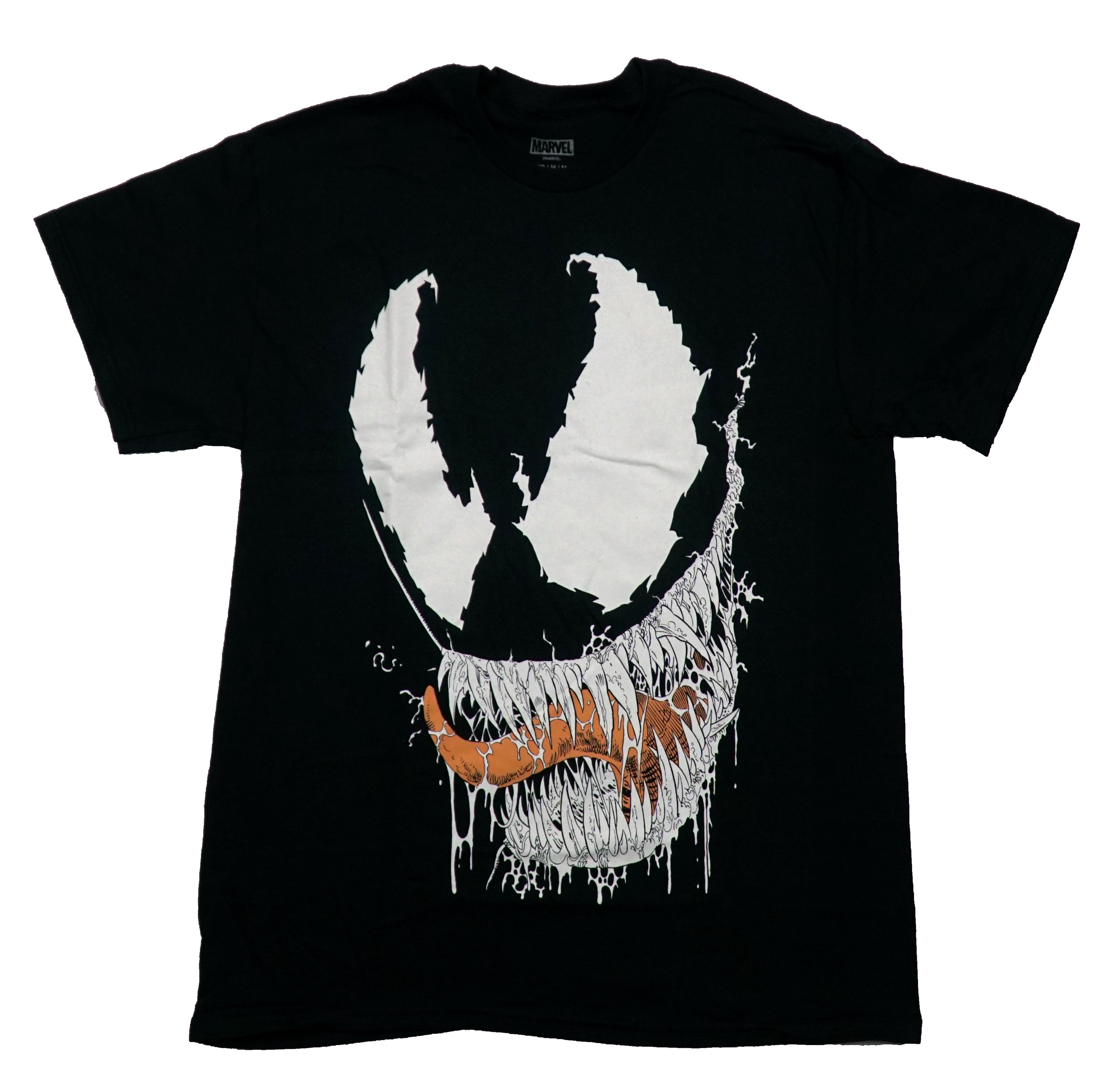 Venom Mens T-Shirt -Big Eyes Dripping Face Sticking Out Peach Tongue ...