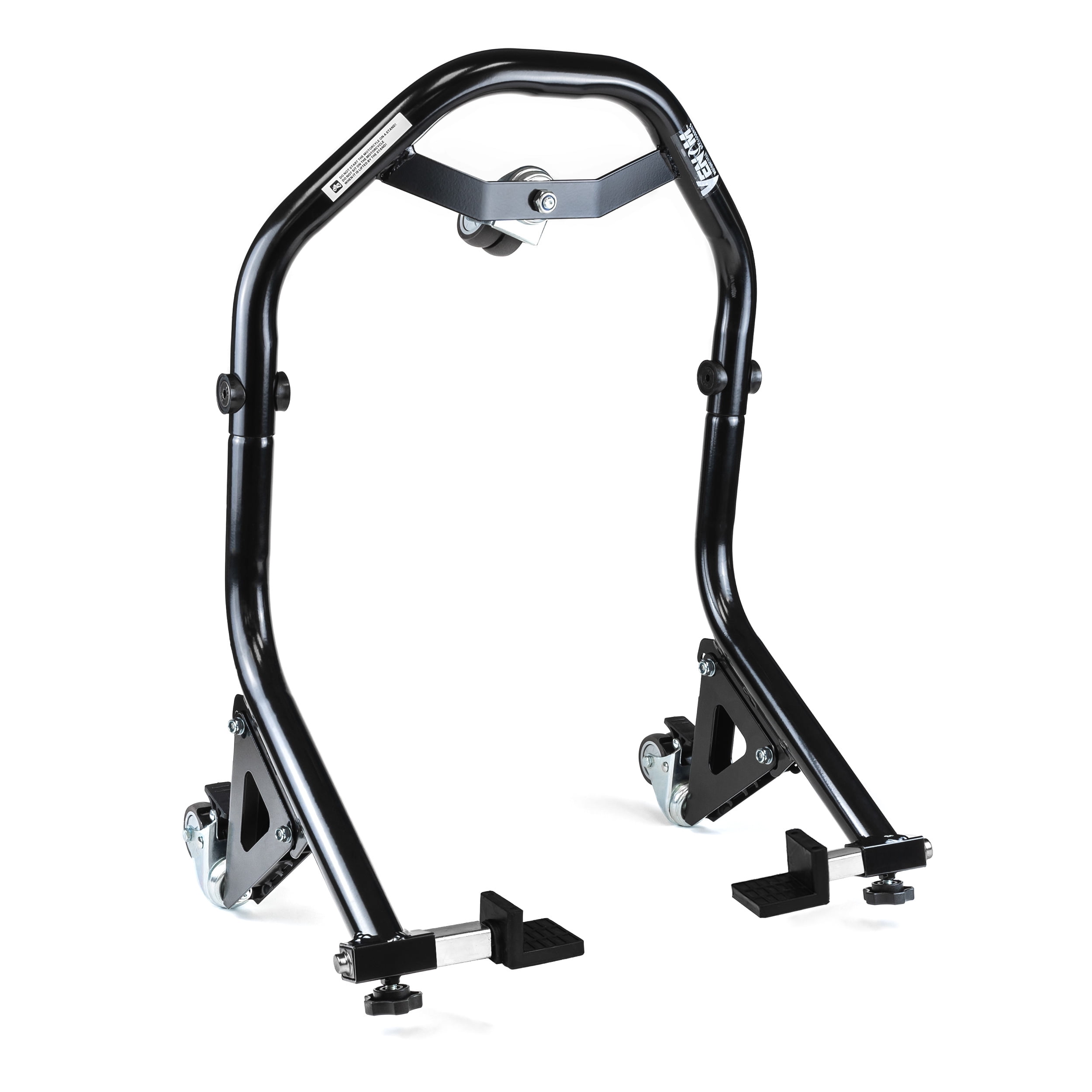 Venom Motorcycle Lift Stand w/ Dolly Wheels, Black, Rear Paddle Lift ...