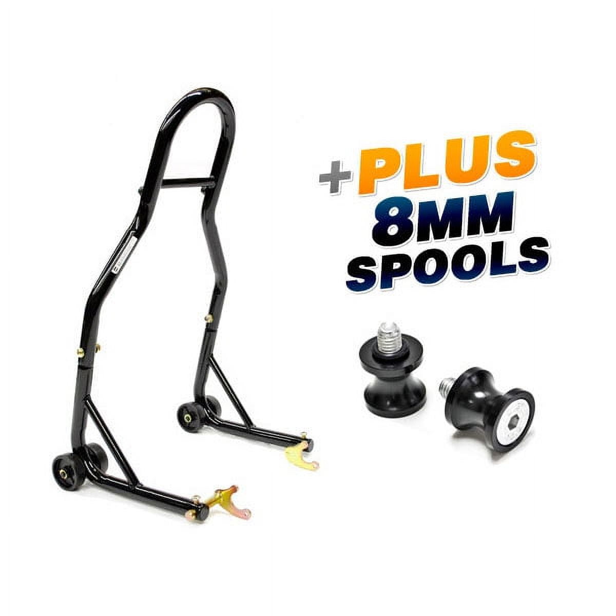 Venom Motorcycle Rear Swingarm Lift Stand - w/ Spools Compatible with ...
