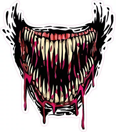 Venom Mouth Teeth Sticker Window Decal Phone Decal Water Bottle ...