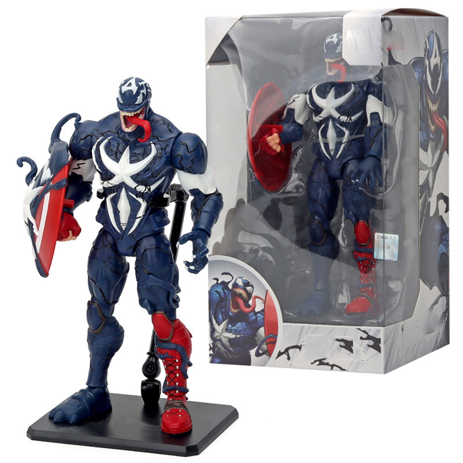 Venom Parasitic Iron Man Thanos Symbiote Captain America Action Figure ...