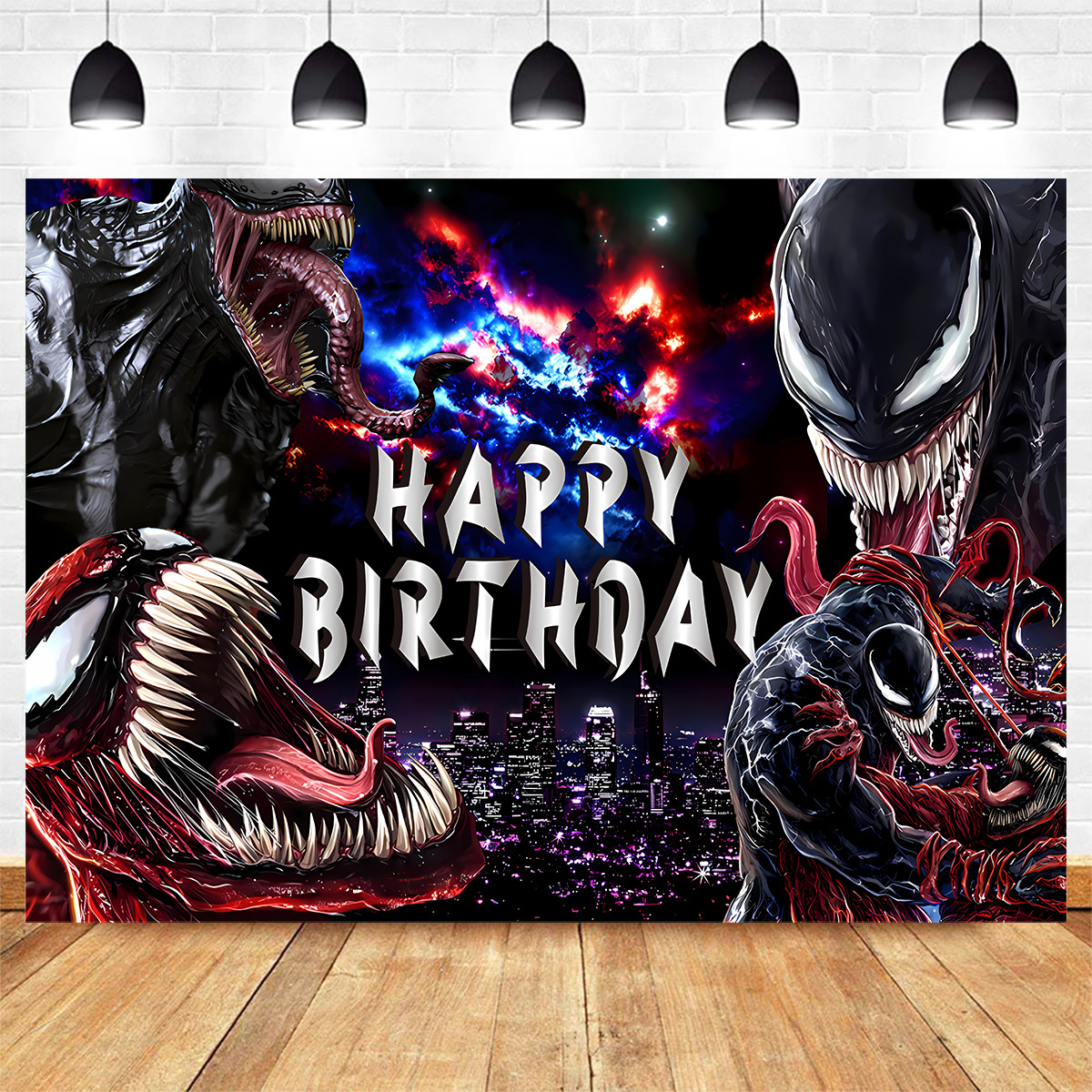 Venom Photography Vinyl Background Fabric Kids Happy Birthday Party ...