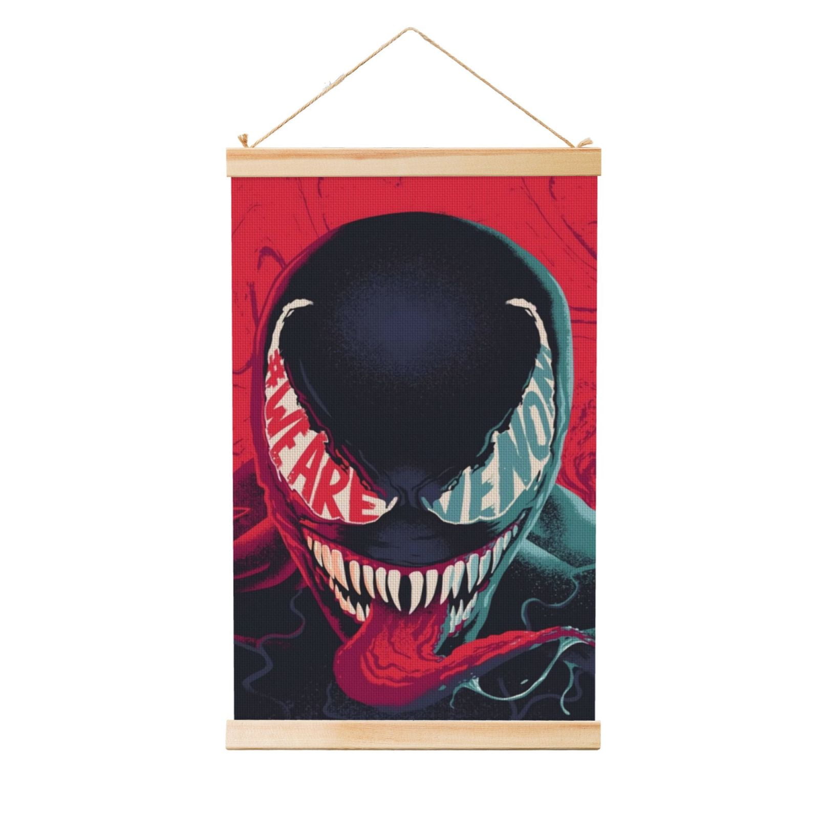 Venom Poster Aesthetic Canvas Wooden Shaft Wall Art Hanging Hanger ...