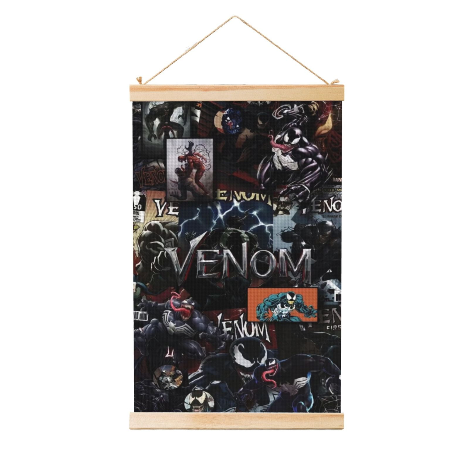 Venom Poster Aesthetic Canvas Wooden Shaft Wall Art Hanging Hanger ...