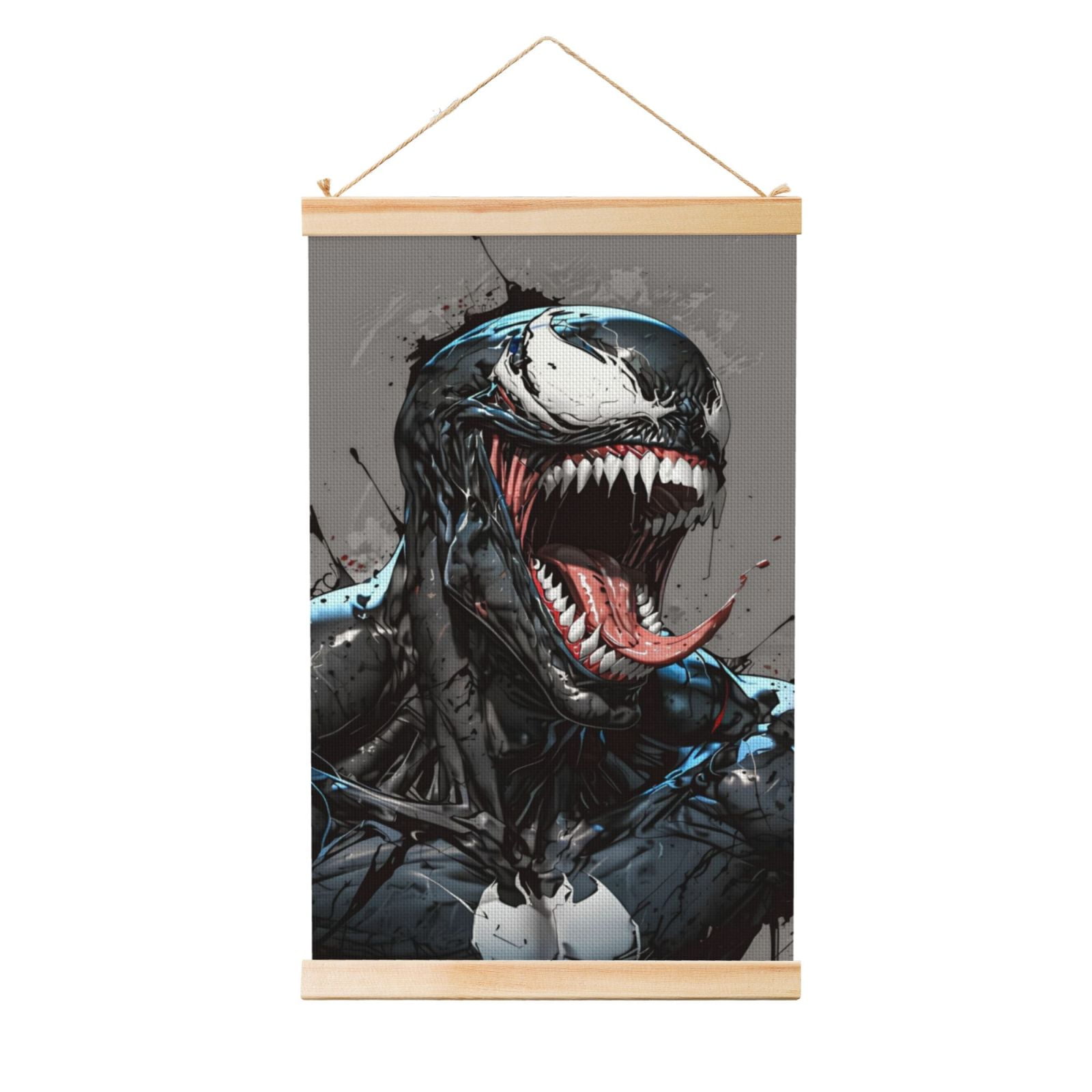 Venom Poster Aesthetic Canvas Wooden Shaft Wall Art Hanging Hanger ...