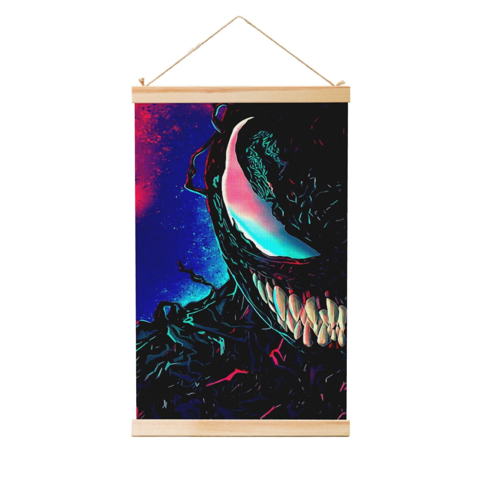 Venom Poster Aesthetic Canvas Wooden Shaft Wall Art Hanging Hanger ...