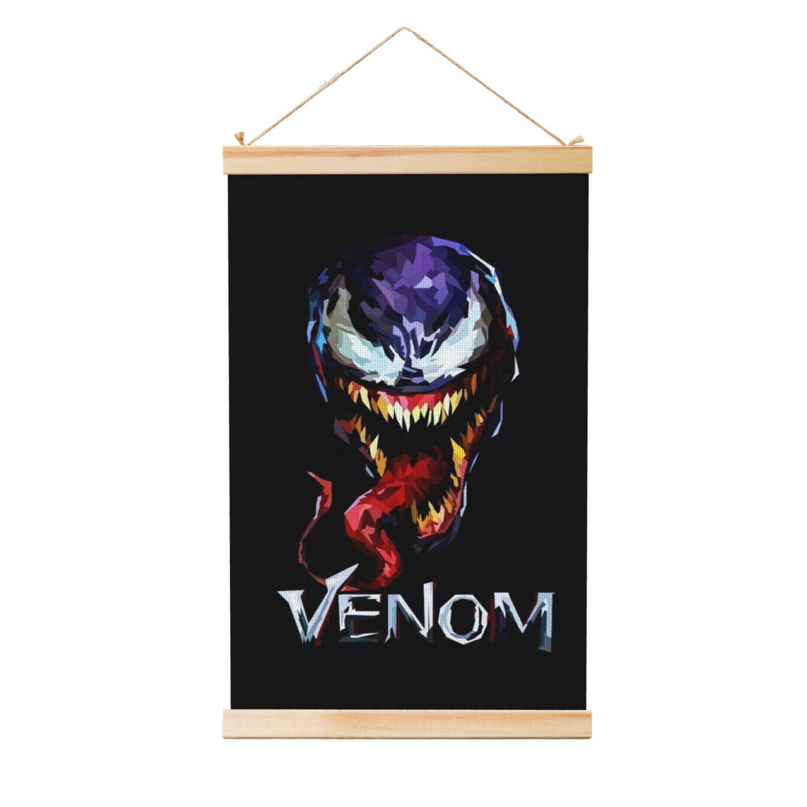 Venom Poster Aesthetic Canvas Wooden Shaft Wall Art Hanging Hanger ...
