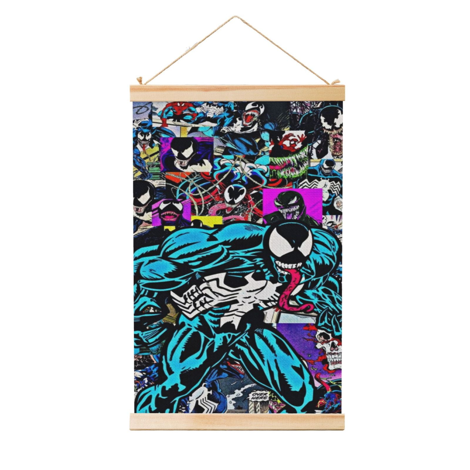 Venom Poster Aesthetic Canvas Wooden Shaft Wall Art Hanging Hanger ...