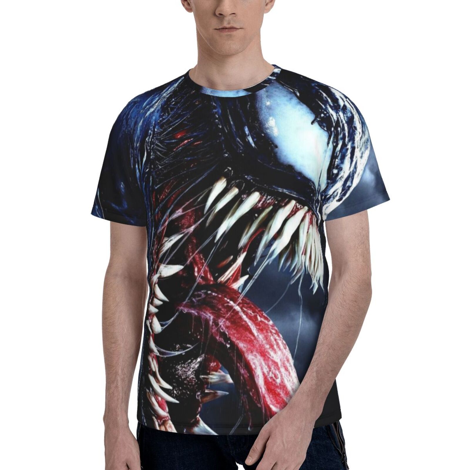 Venom Shirt 3d Printed T Shirt Crewneck Short Sleeve Top Tees For Mens ...