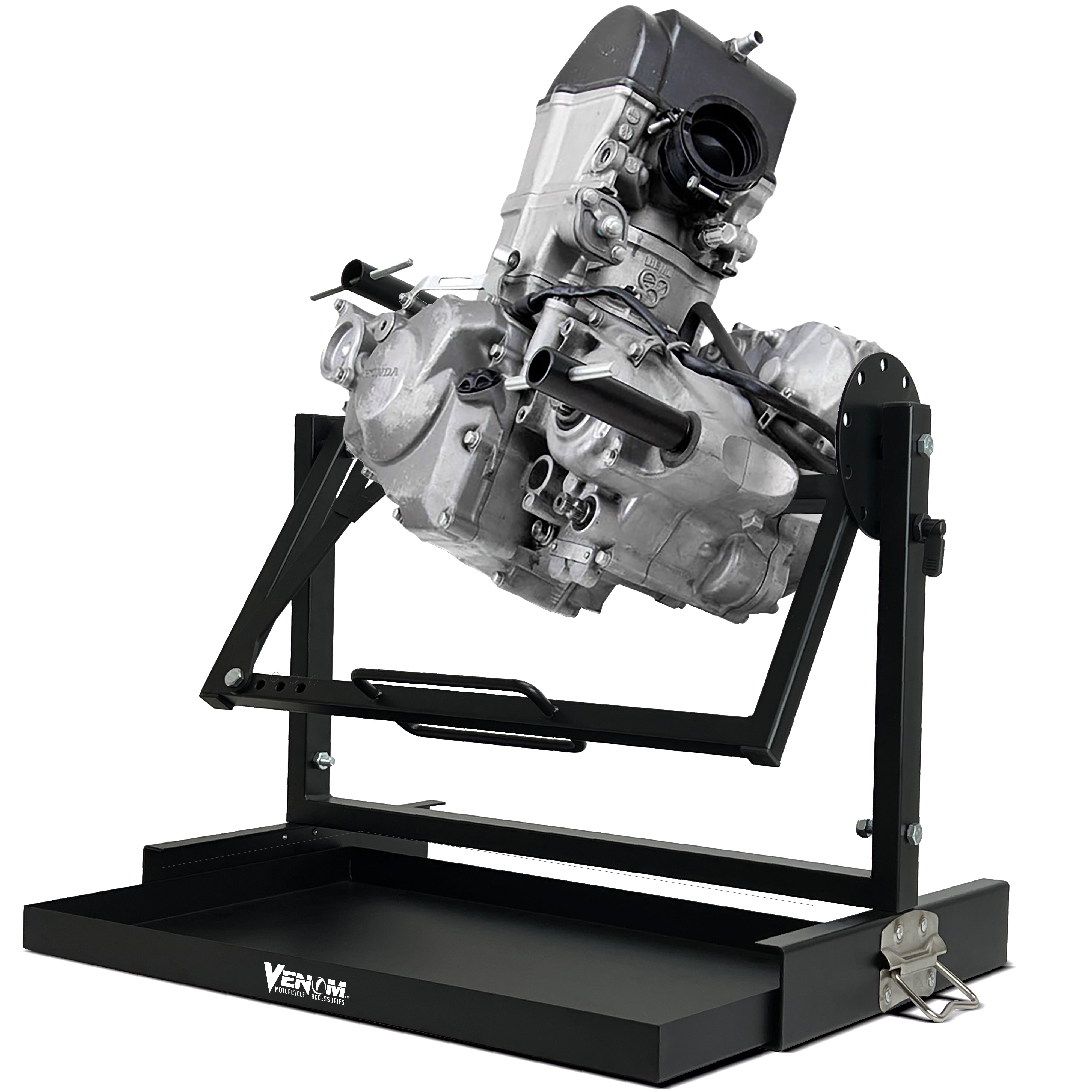 Venom Small Engine Stand with Drip Pan, Adjustable Lift Hoist for ...