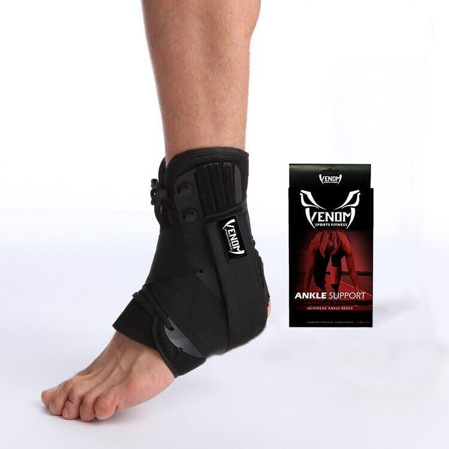 Venom Sports Fitness Ankle Brace Neoprene Lace Up Compression Sleeve ...