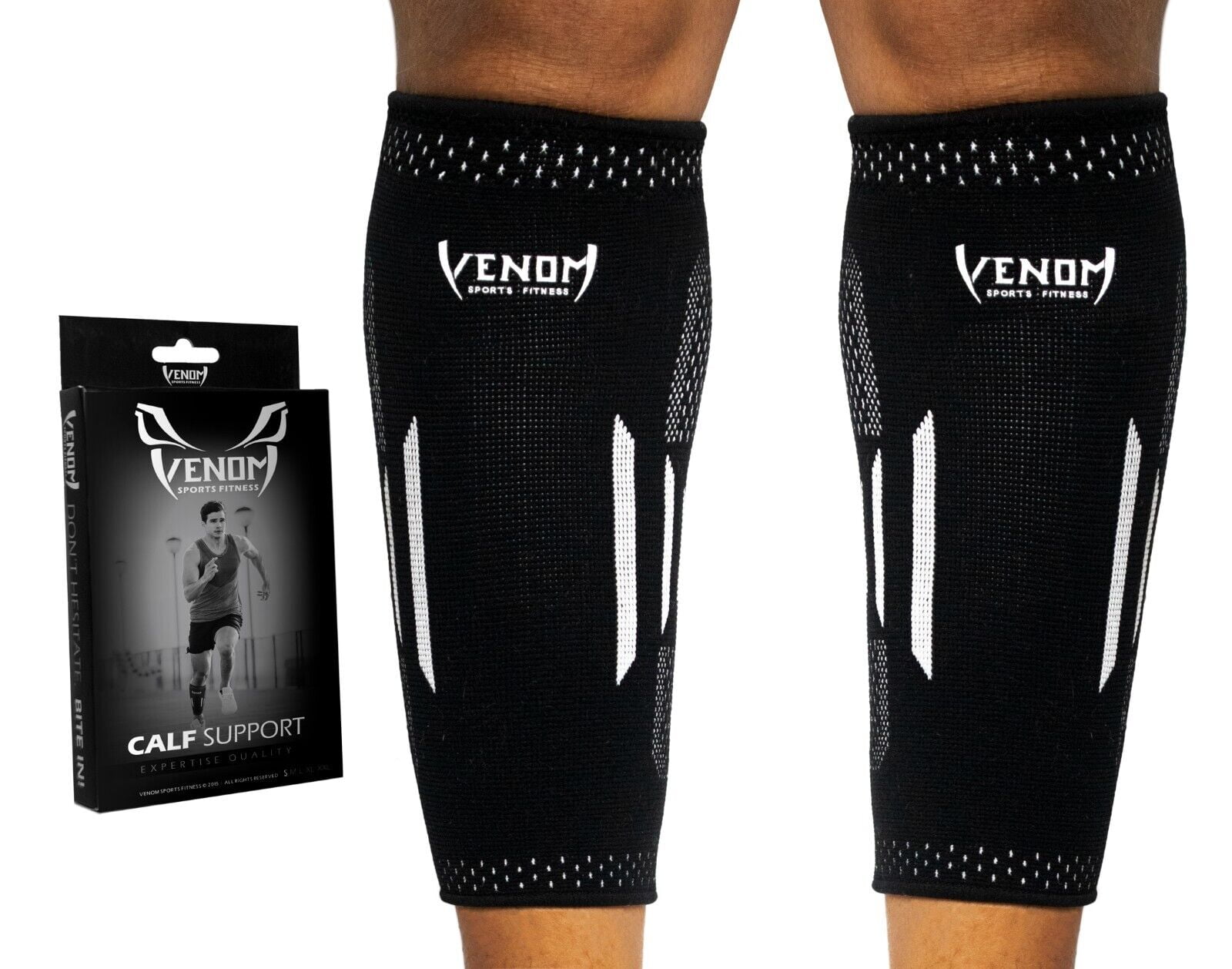 Venom Sports Fitness Calf Brace Compression Sleeves (Pair) - Walmart.com