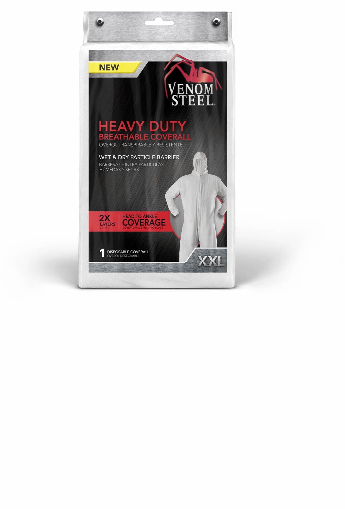 Venom Steel Disposable Heavy Duty Coveralls, Hooded, Elastic Wrist and ...