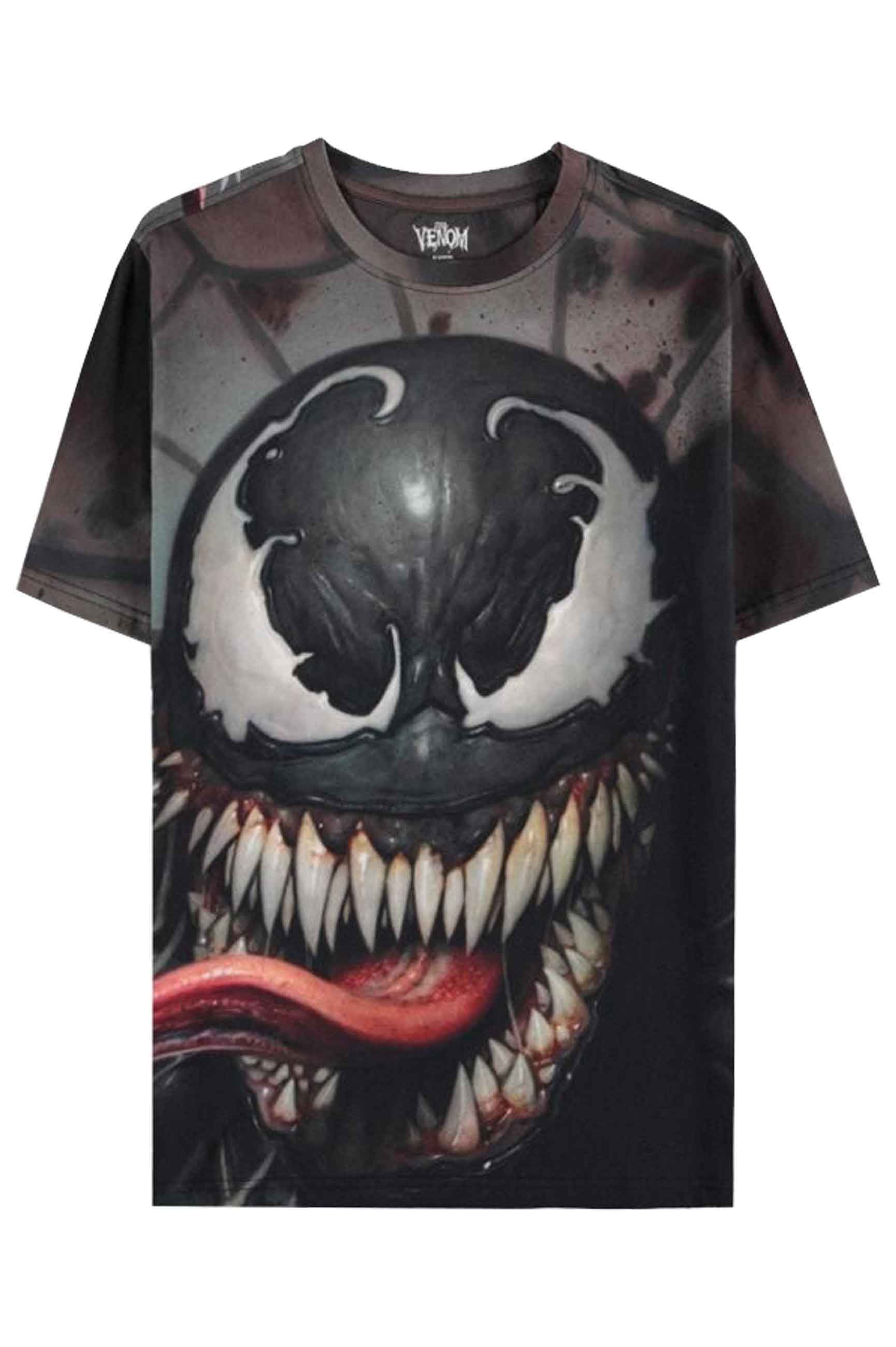 Venom T Shirt Teeth new Official Unisex Black Allover Print - Walmart.com