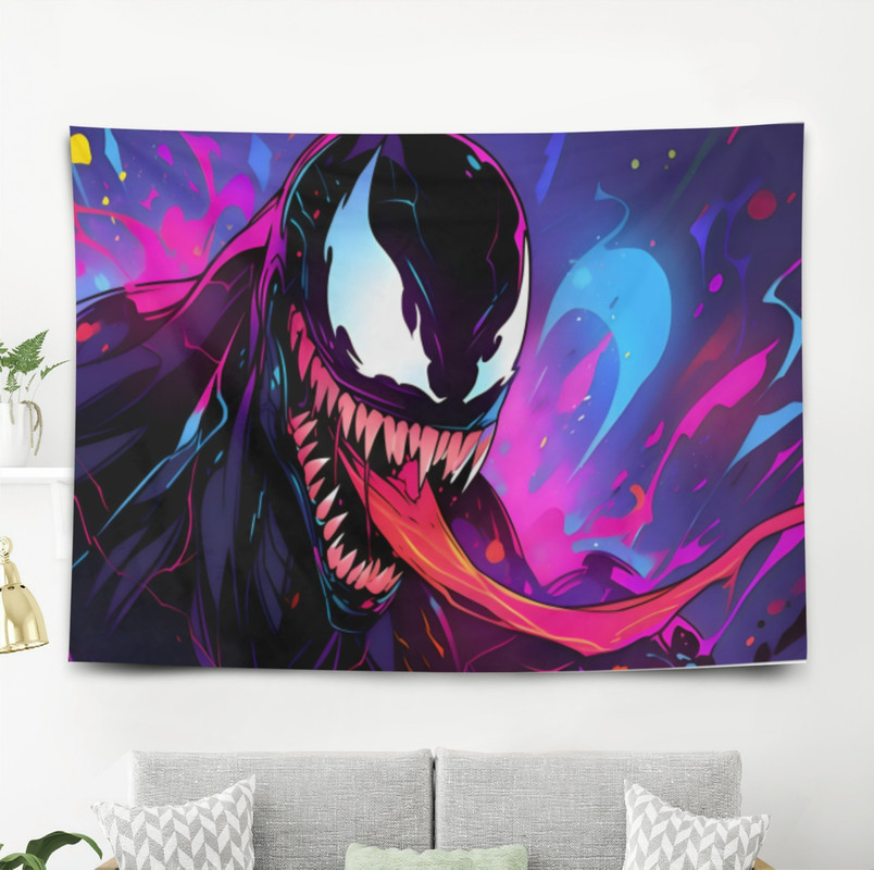 Venom Tapestry Gift Wall Hanging Backdrop for Room Bedroom Girls Or ...