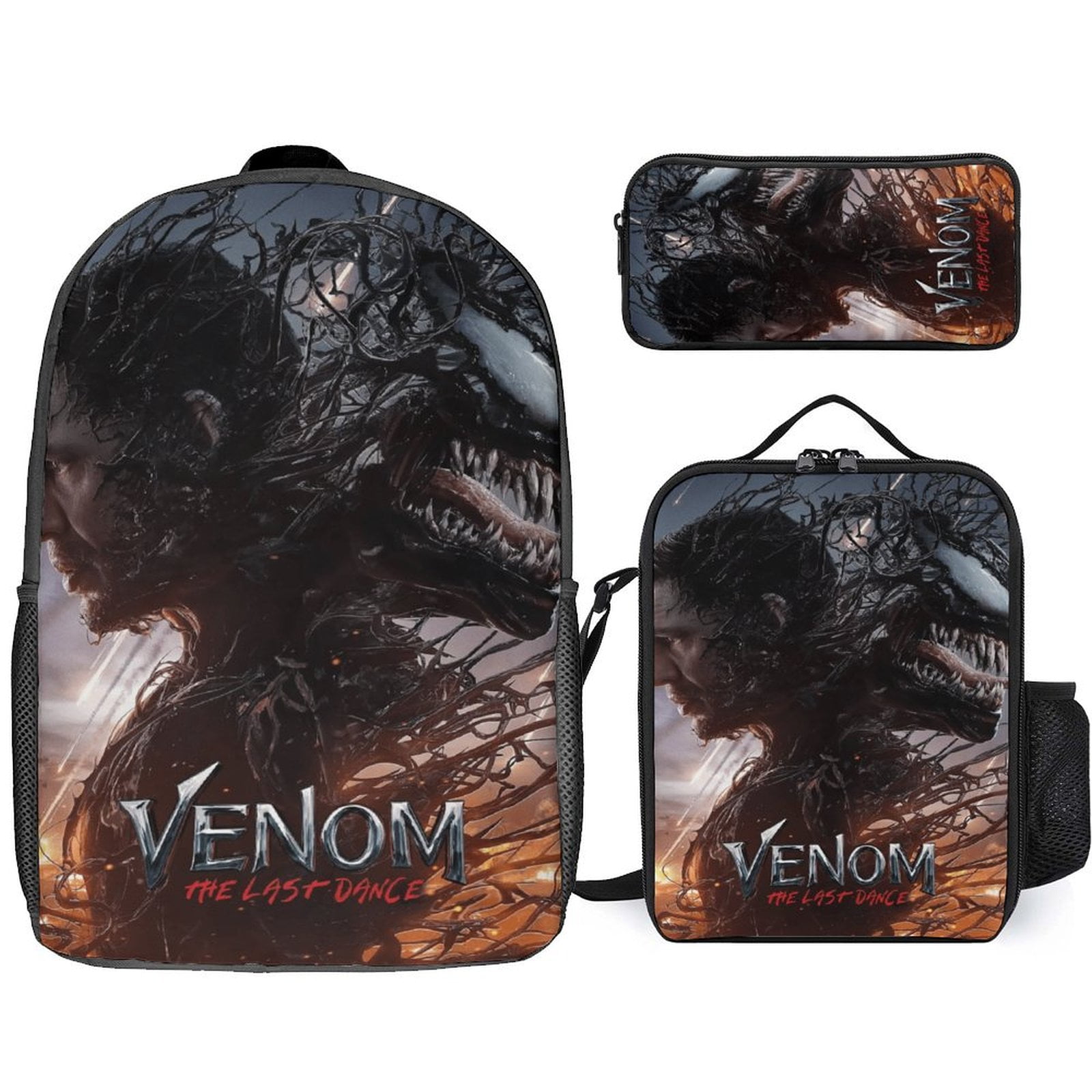 Venom The Last Dance 3Pcs Backpacks Sets Book Bag with Lunch Bag And ...