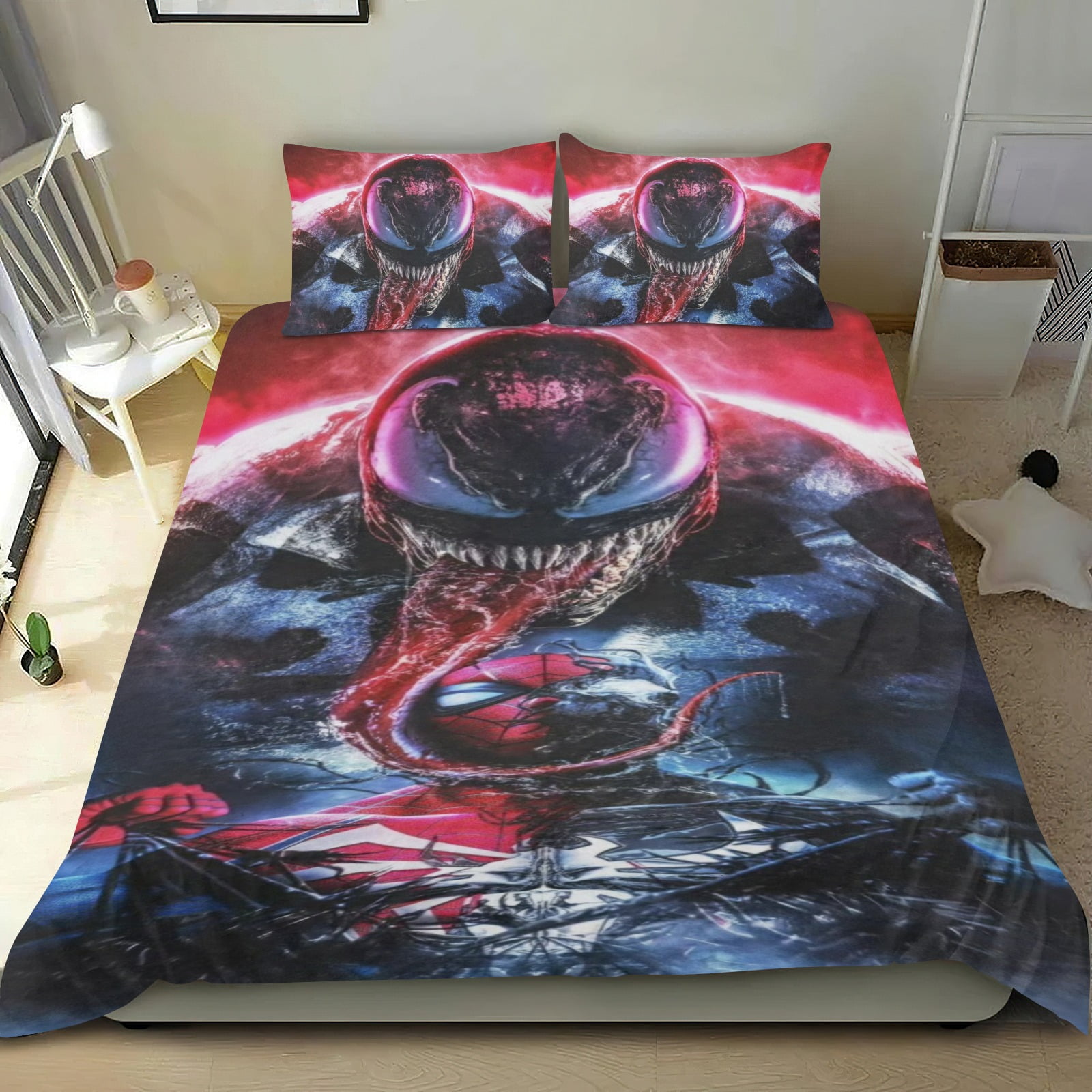 Venom Themed Bed Sheet Set Three Piece Set 36x75 In ches Comfortable ...