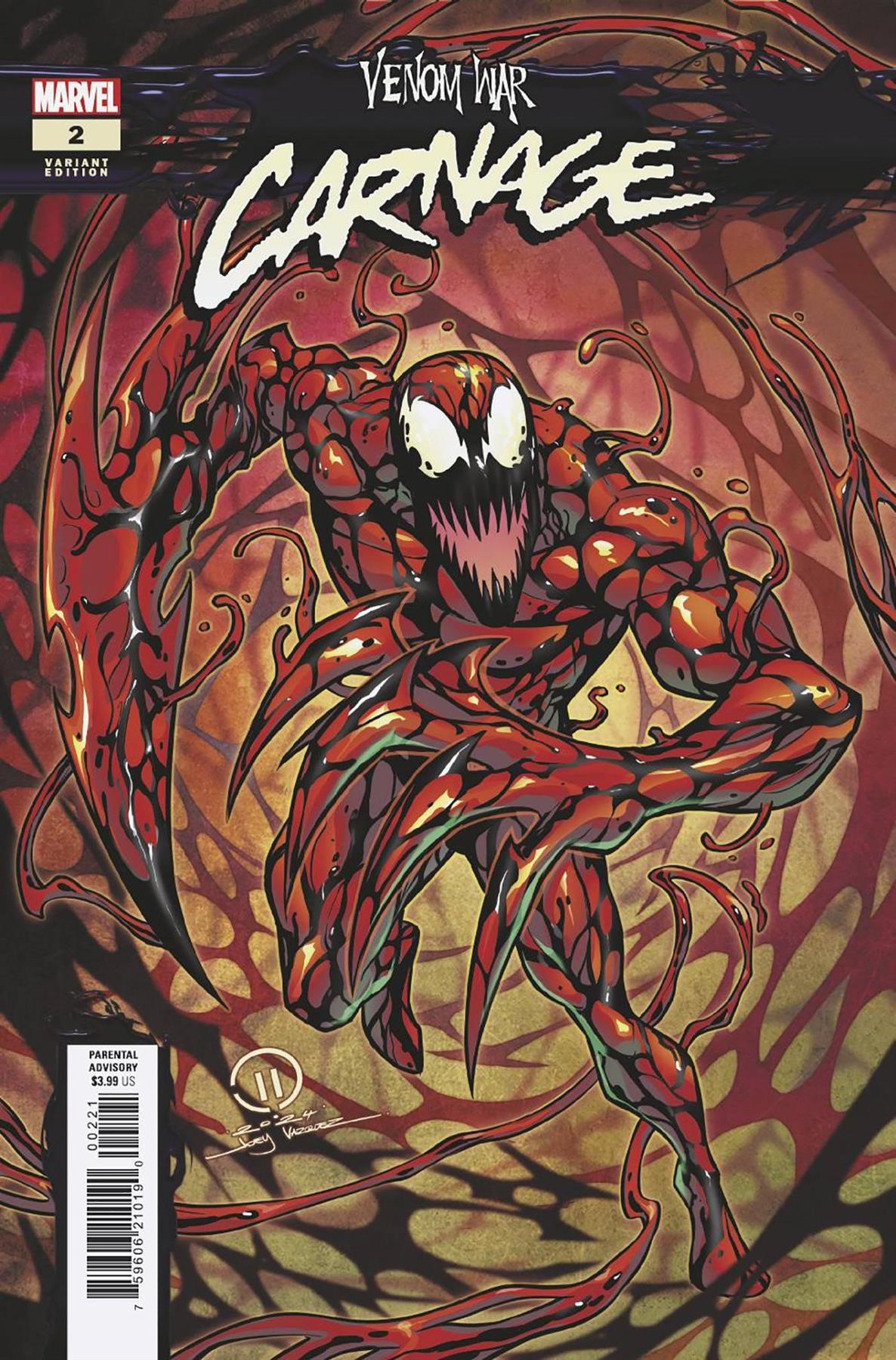 Venom War Carnage #2 Tbd Artist Var Marvel Prh Comic Book 2024 - Walmart.com