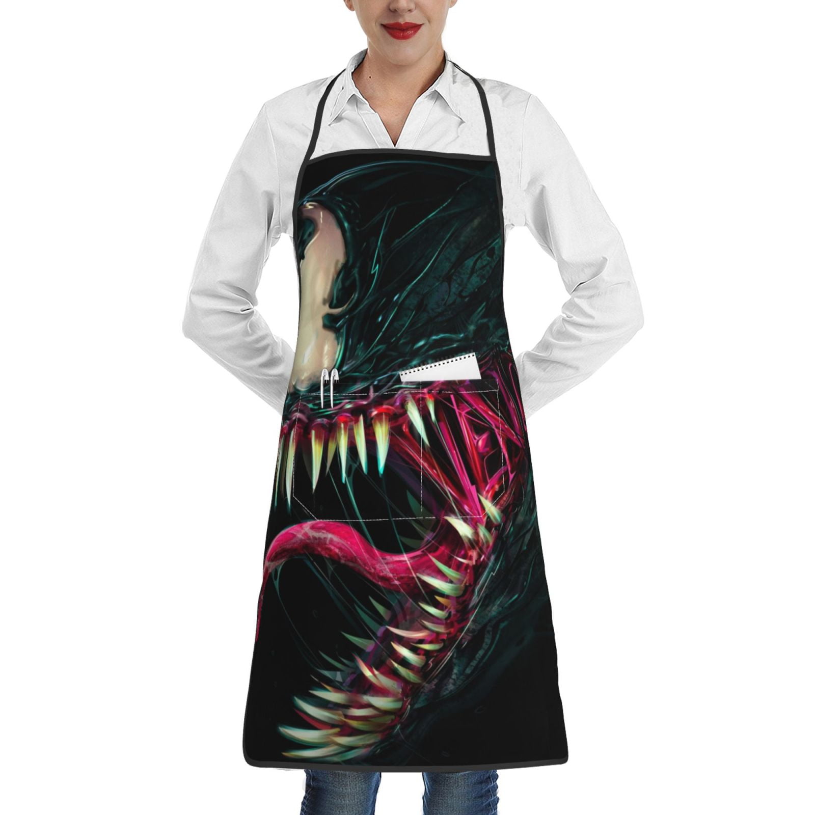 Venom Waterproof Cooking Aprons, Adjustable Bib Soft Chef Apron with 2 ...