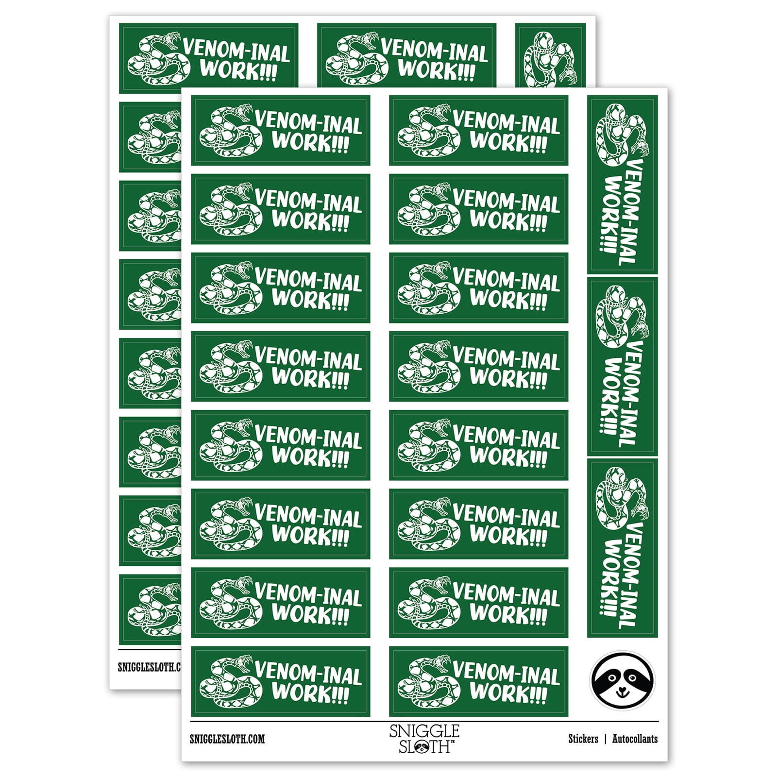 Venom-inal Phenomenal Work Teacher Student School Sticker Set - Dark ...