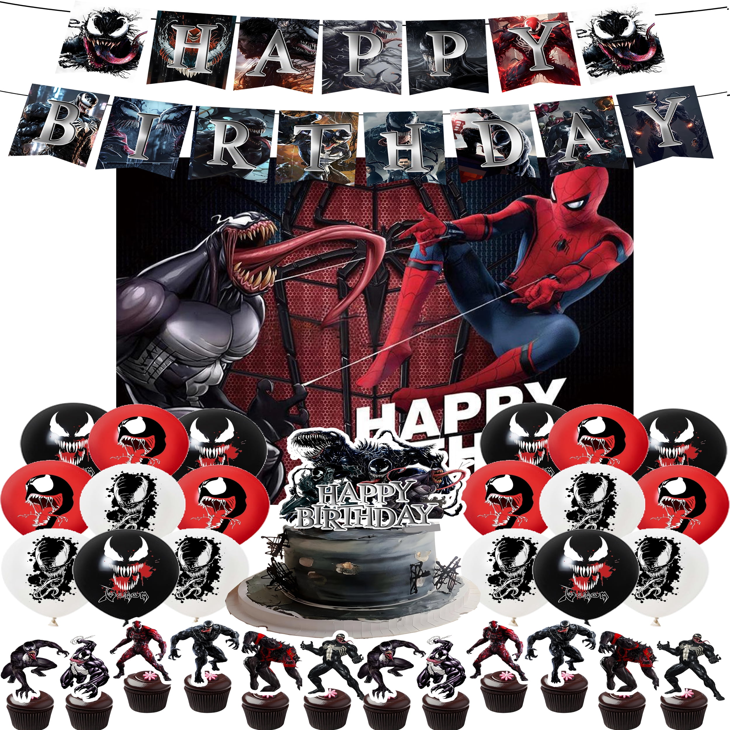 Venom theme party decorations, holiday party decorations, balloons ...