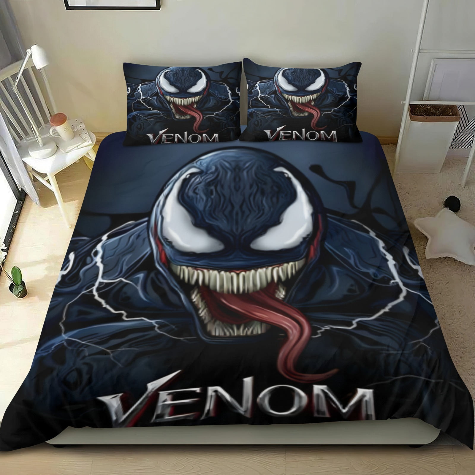 Venom thin bedding set has an iconic print, Perfect for fans, it adds a ...