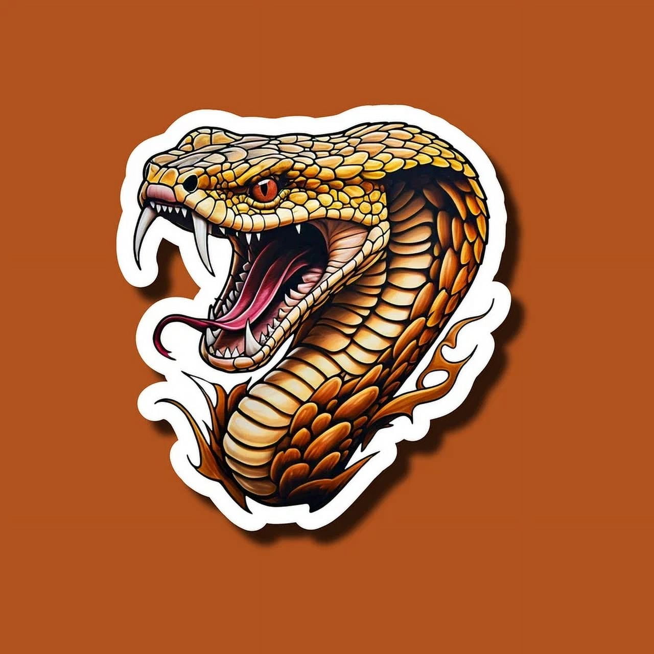 Venomous Cobra Sticker Phone Decal Water Bottle Stickers Car Decals ...
