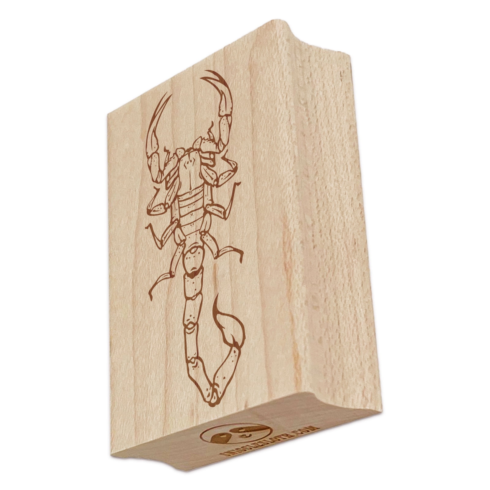 Venomous Realistic Scorpion Rectangle Rubber Stamp Stamping ...