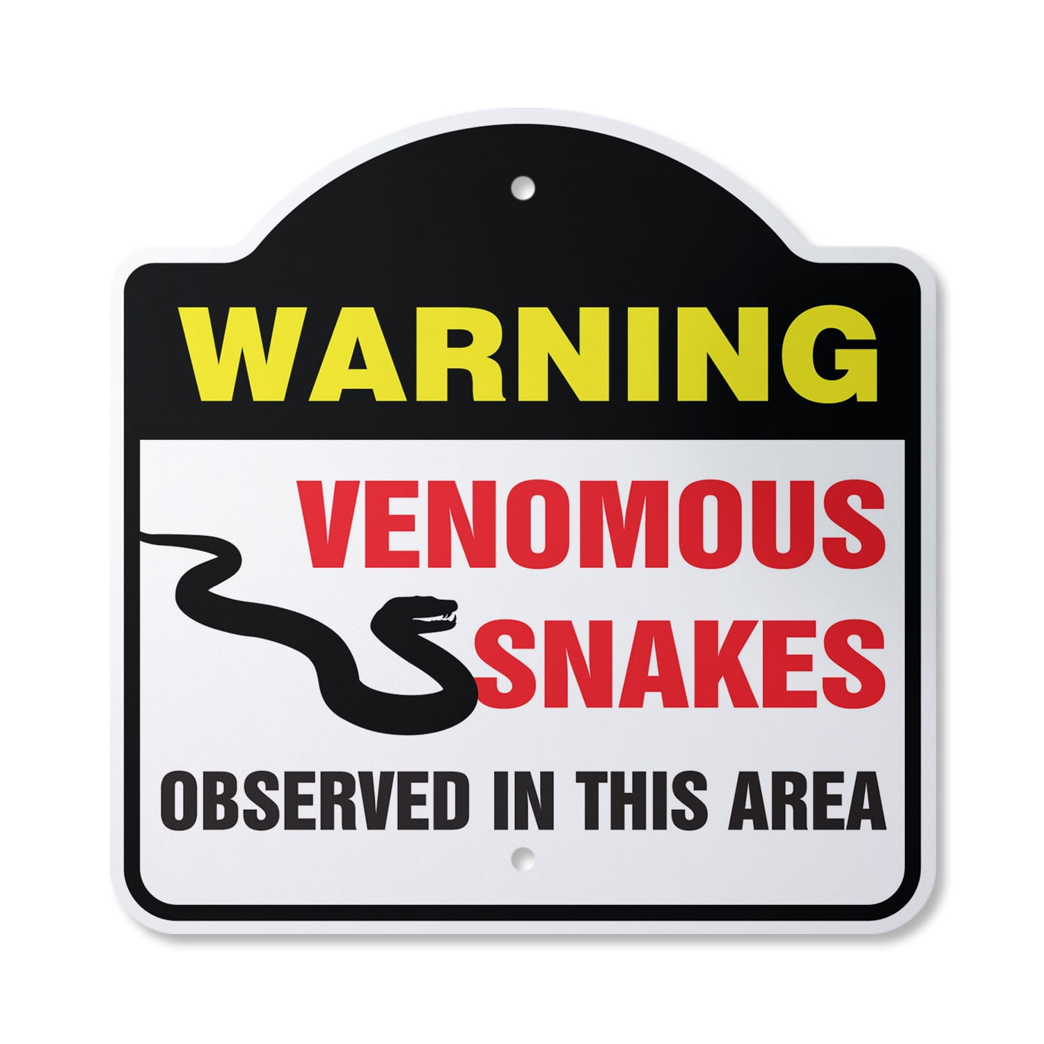 Venomous Snakes 10” x 10” Sign | Indoor/Outdoor Plastic | SignMission ...