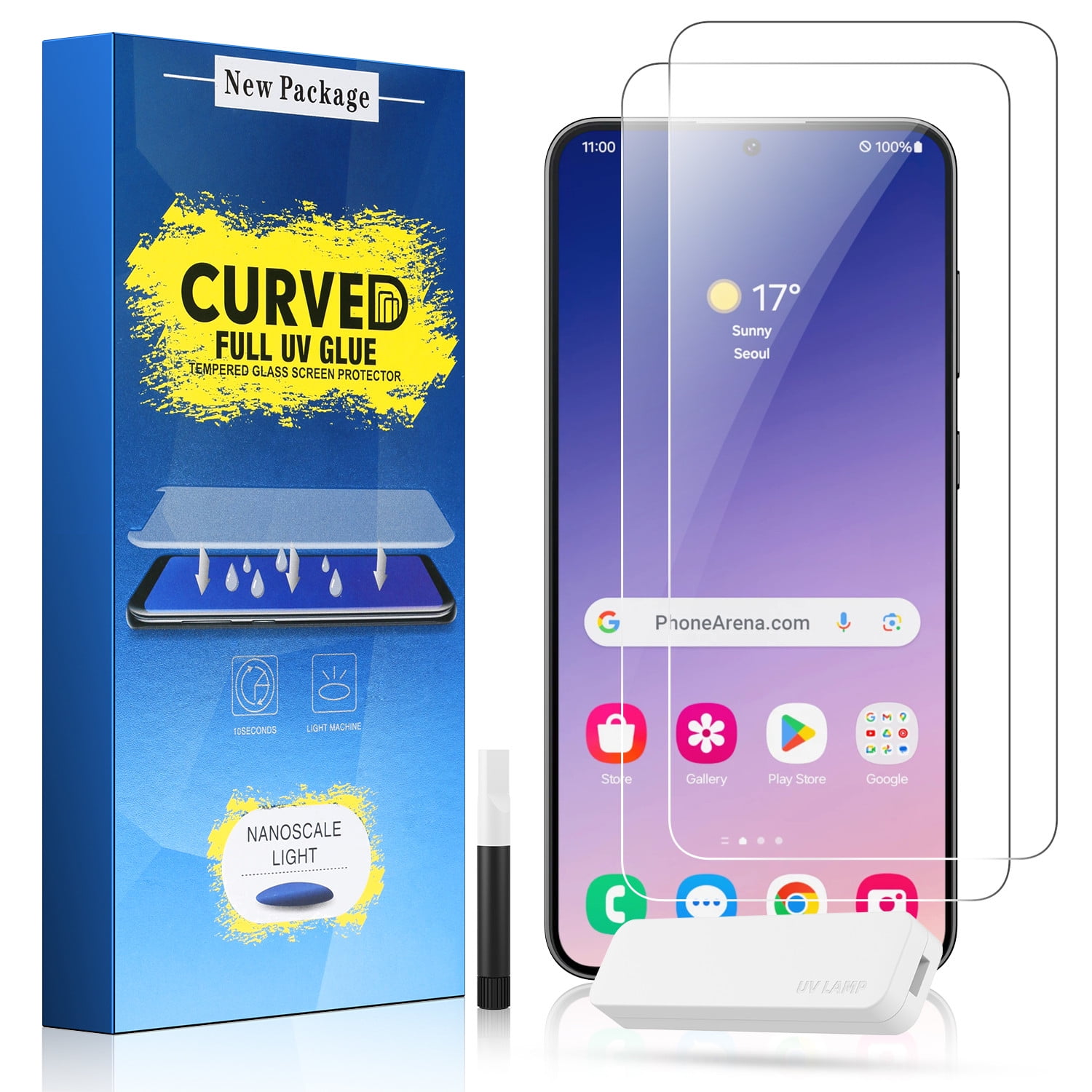 Venoro 2Pcs for Samsung Galaxy S24 Ultra/S24 Plus/S24 UV Tempered Glass ...
