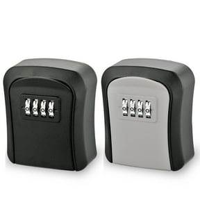 AMIR Key Lock Box, Weatherproof Steel Combination Lockbox, 4-Digit Code ...