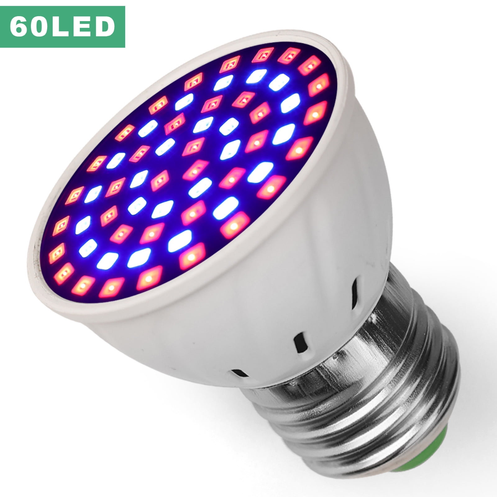 Venoro 60LED Grow Light Bulb for Indoor Plant Full Spectrum Seedlings ...