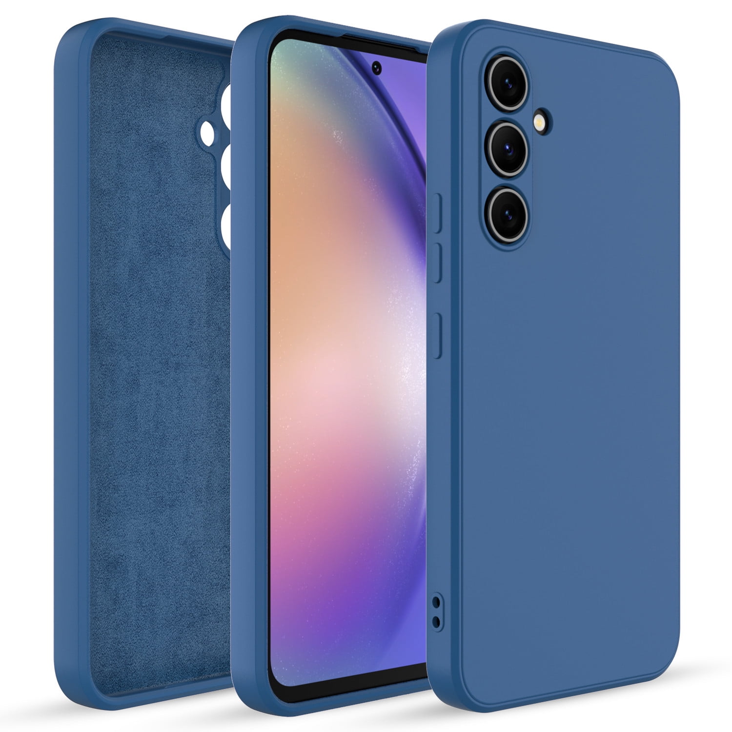 Venoro Case for Samsung Galaxy A54 5G Liquid Silicone Phone Cover, Blue - Walmart.com