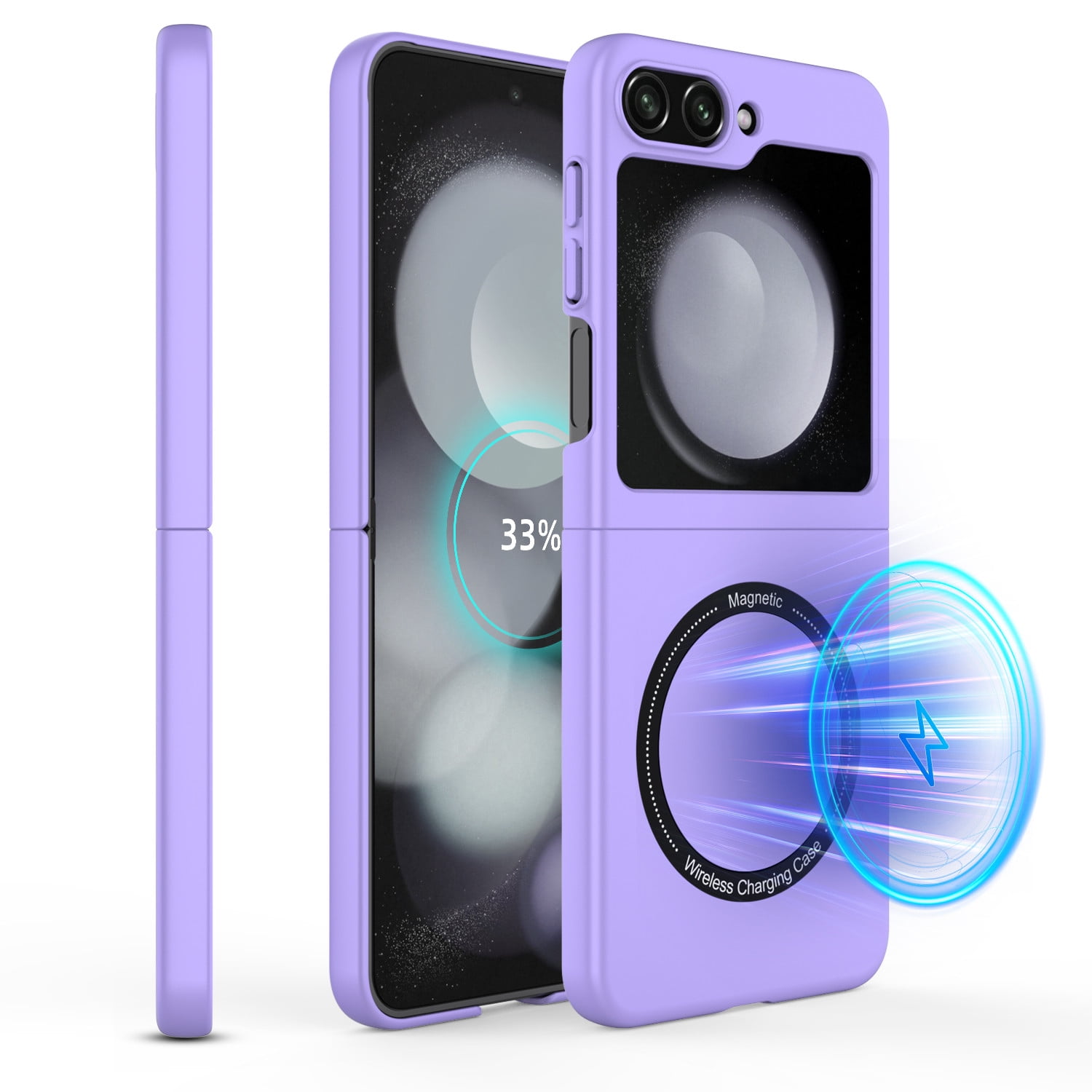 Venoro Case with Screen and Camera Lens Protector for Samsung Galaxy Z Flip 5 5G Shockproof ...