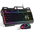 Venoro Computer Desktop Gaming Keyboard and Mouse Mechanical Feel Led ...
