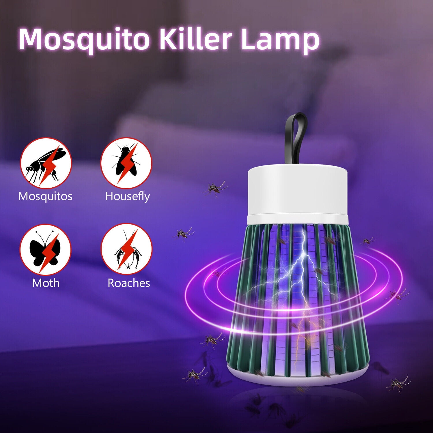Venoro Electric USB Mosquito Killer Lamp Fly Bug Insect Zapper Trap LED ...