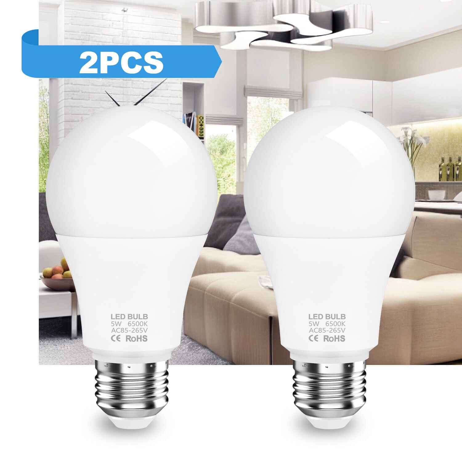 Venoro LED Light Bulbs E26 50W 90W 150W 180W Watt Equivalent E27 6500K Bright Daylight - Walmart.com