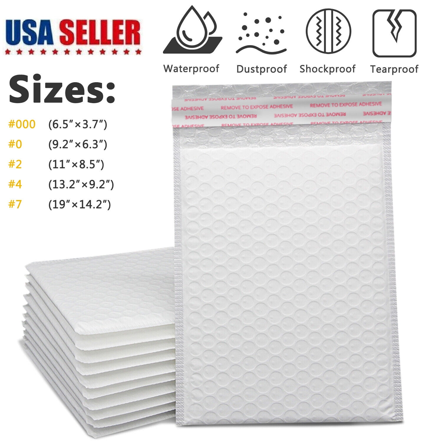 Venoro Poly Bubble Mailers Shipping Mailing Padded Bags Self Seal ...