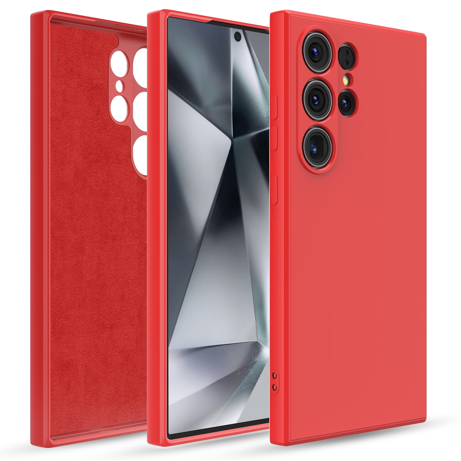 Venoro for Samsung Galaxy S24 Ultra/S24 Plus/S24 Liquid Silicone Phone Case with Screen ...