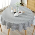 Vensio -Round Cotton Linen Tablecloth with Geometric Arrow Pattern ...