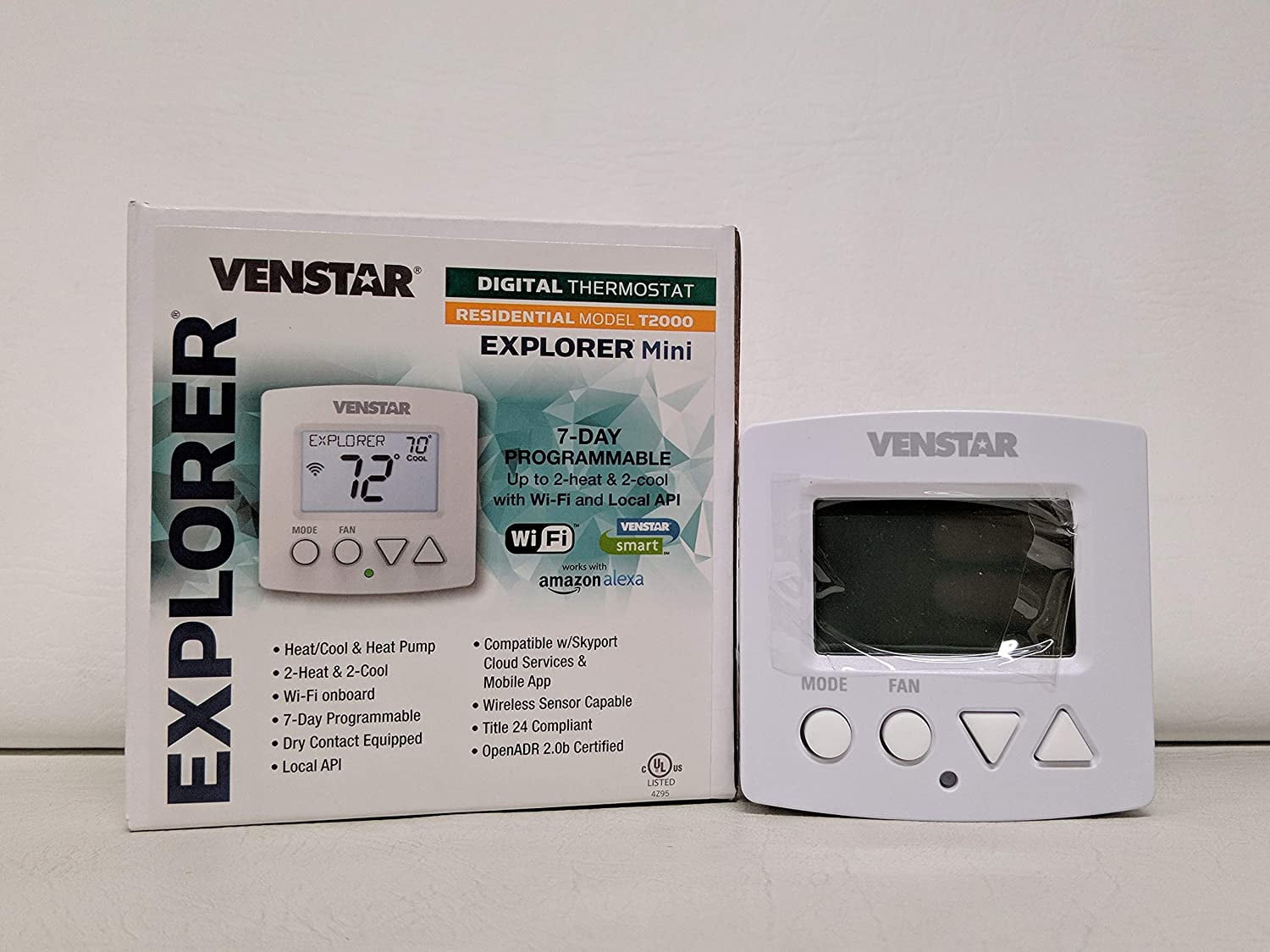 Venstar T2000 Thermostat, Degrees_Fahrenheit, to Volts, Amps, White ( - Walmart.com