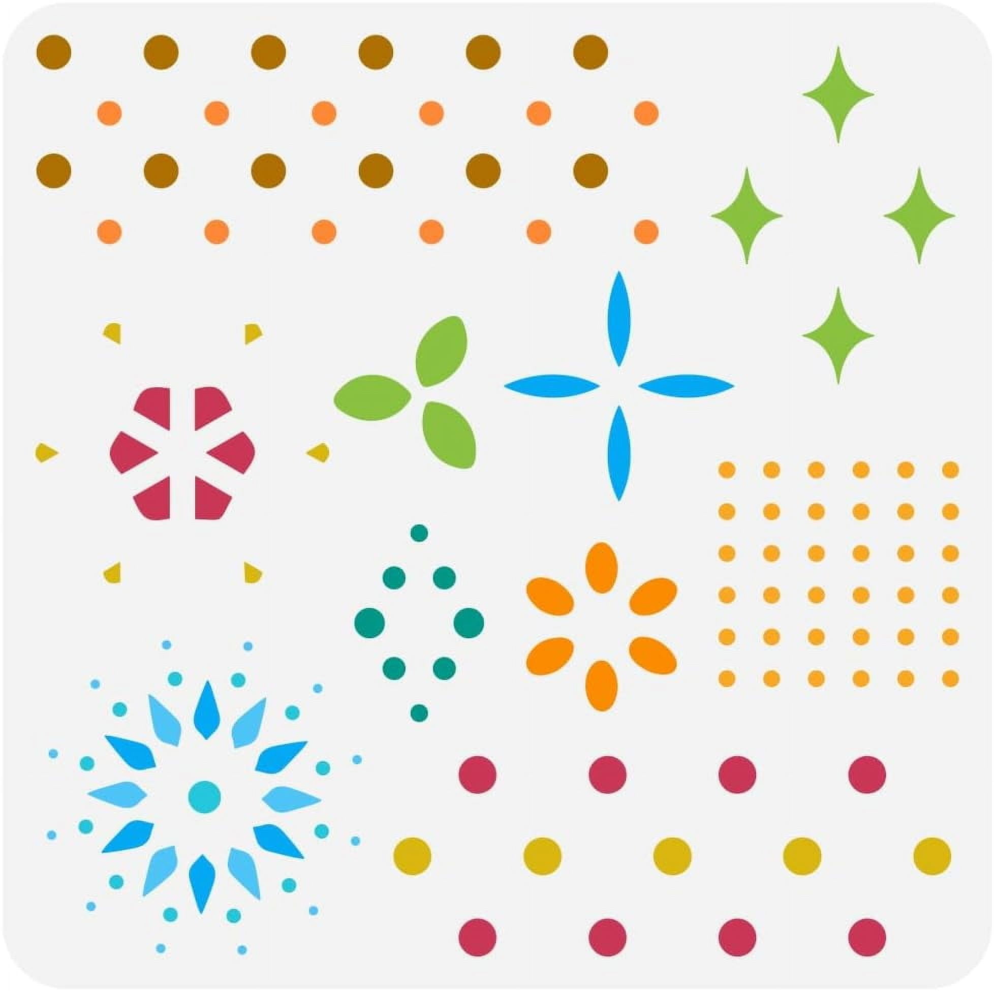Vent Holes Painting Stencil 11.8x11.8inch Reusable Geometry Pattern ...