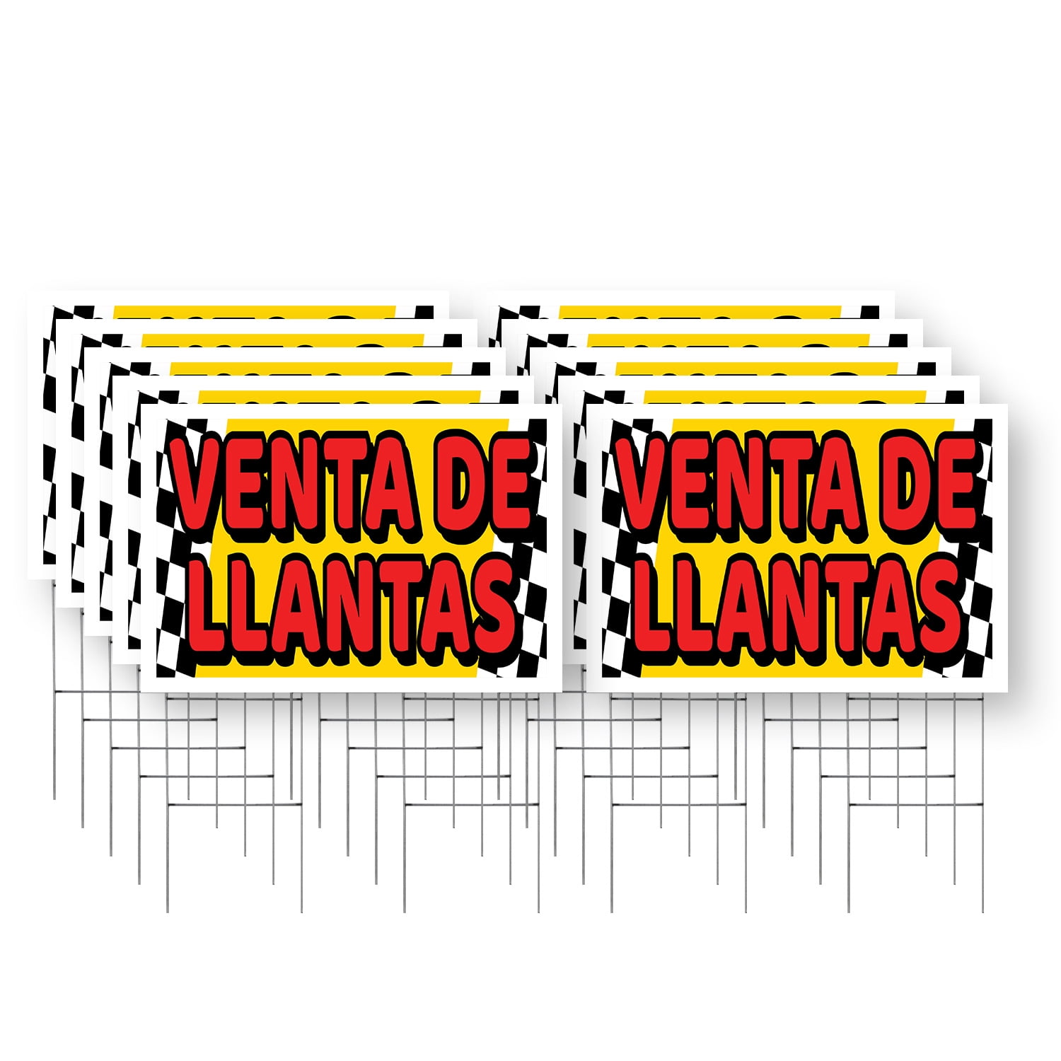 Venta de Llantas Yard Sign 10 Pack of 24 Inch x 36 Inch Double Sided ...