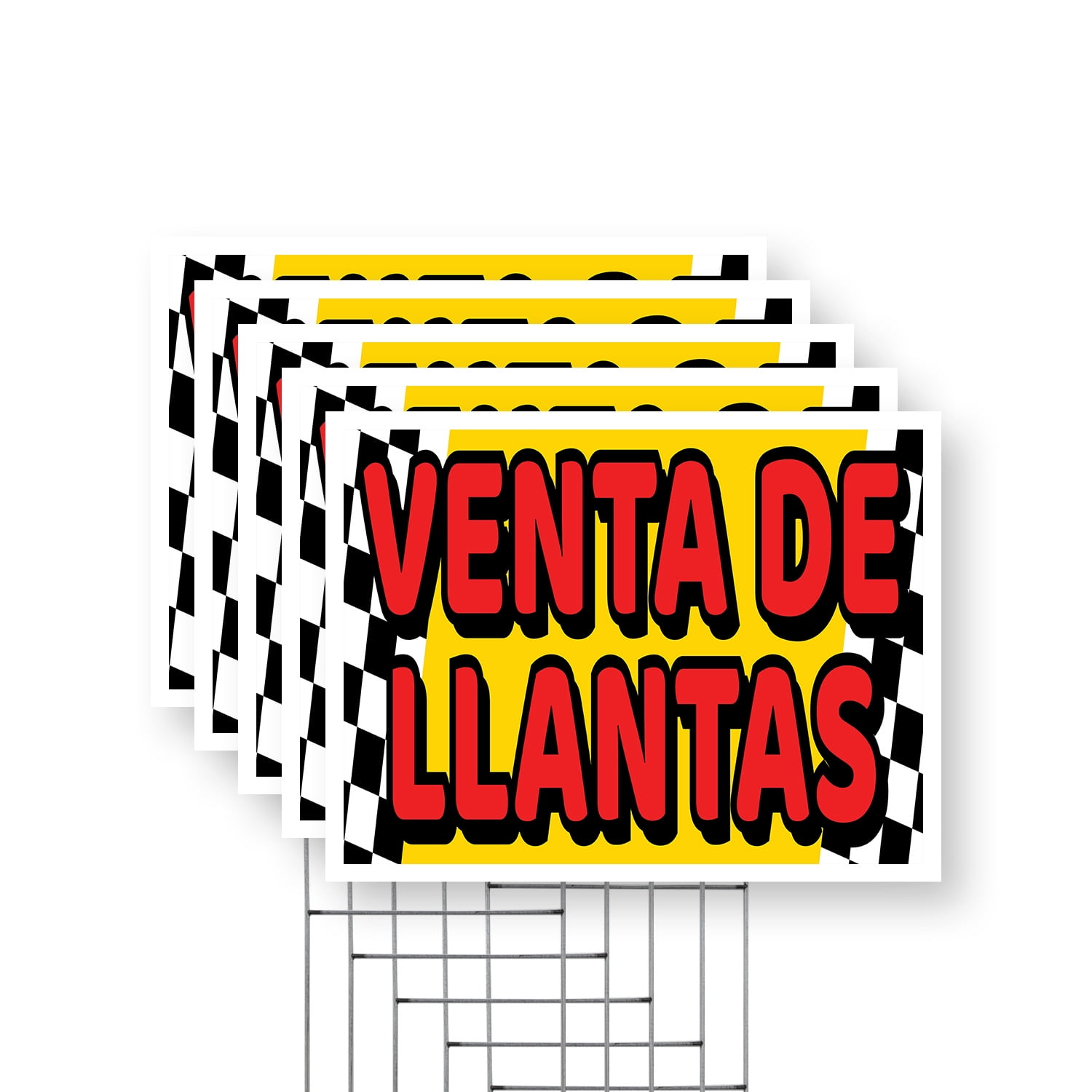 Venta de Llantas Yard Sign 5 Pack of 12 Inch x 16 Inch Single Sided ...