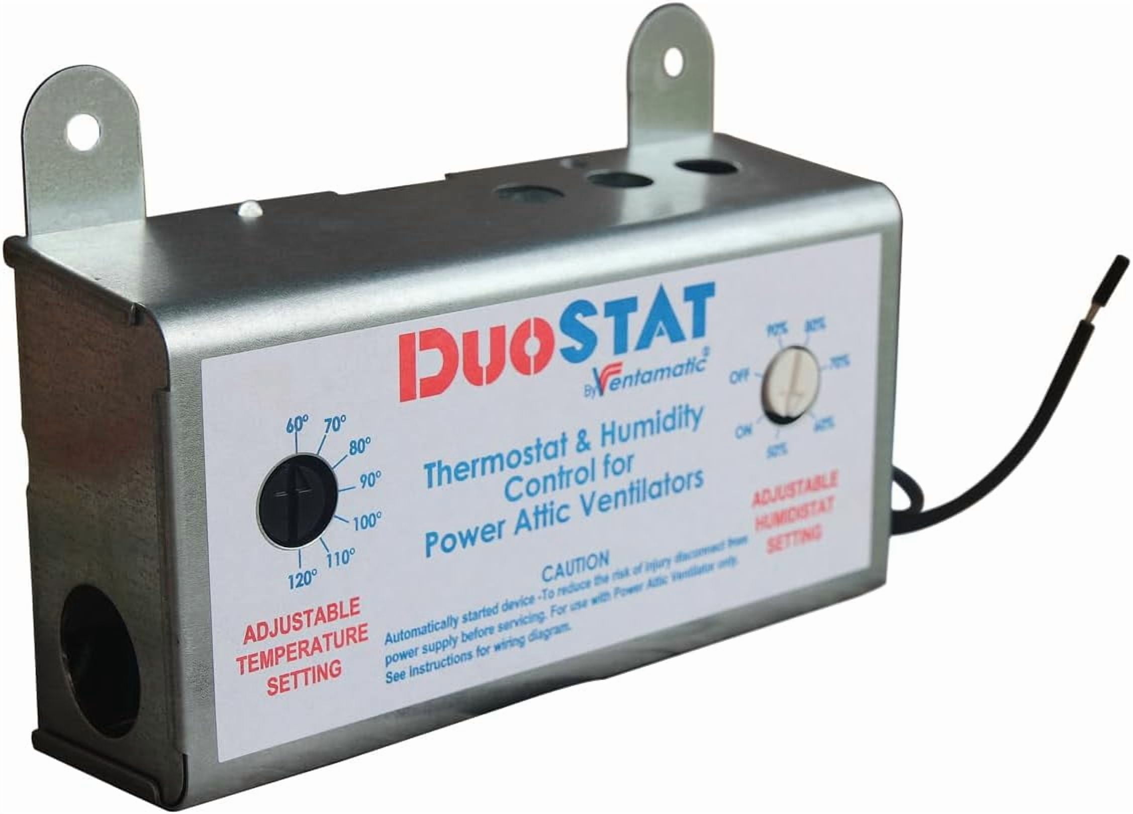 Ventamatic XXDUOSTAT Adjustable Dual Thermostat/Humidistat Control for ...