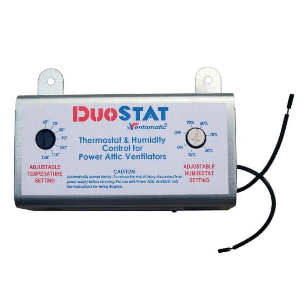 Ventamatic XXDUOSTAT Adjustable Dual Thermostat/Humidistat Control for ...