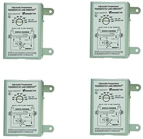 Ventamatic XXFIRESTAT 10-Amp Adjustable Programmable Thermostat with ...