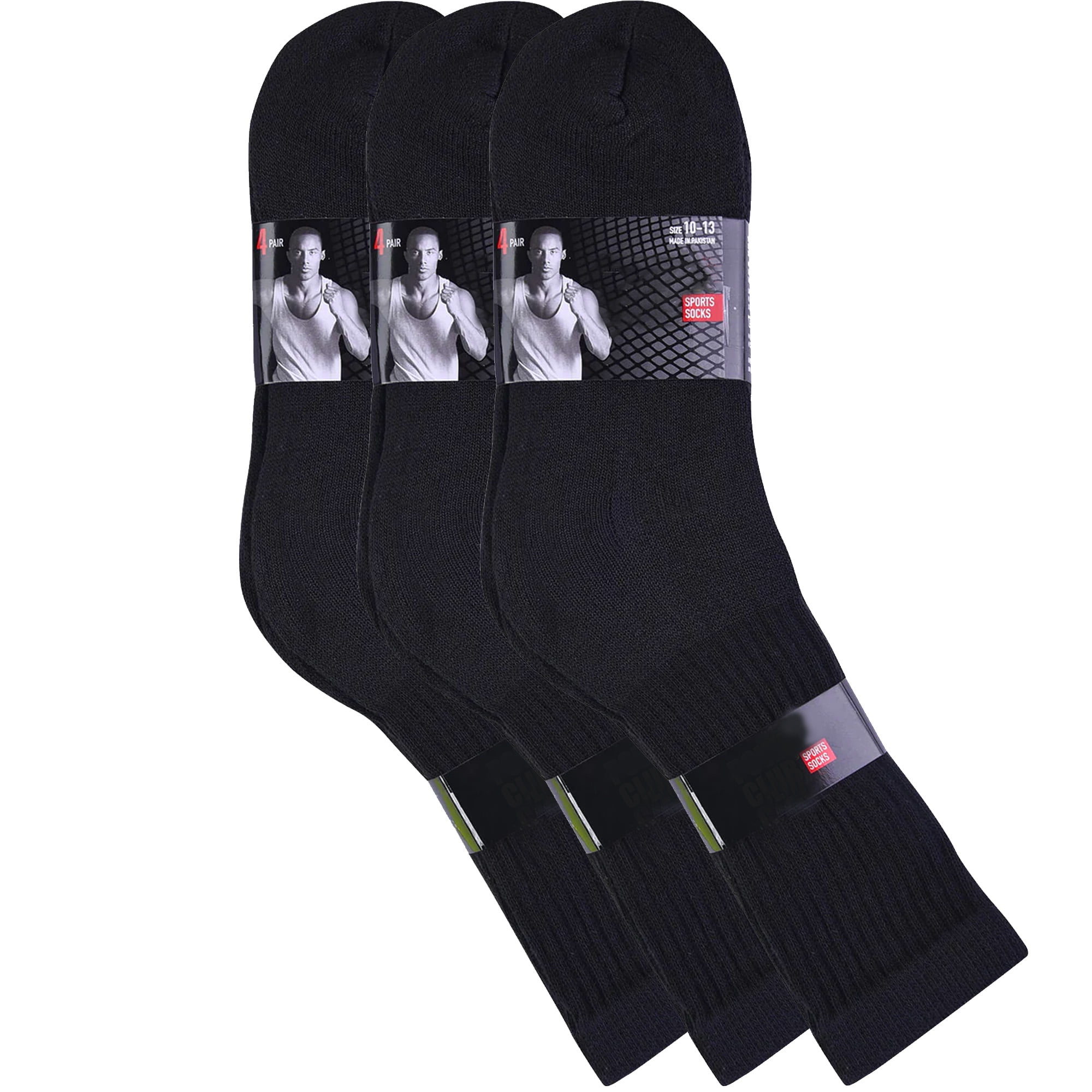 Ventana Men's 12 Pairs of Full Length Sport Socks - Walmart.com